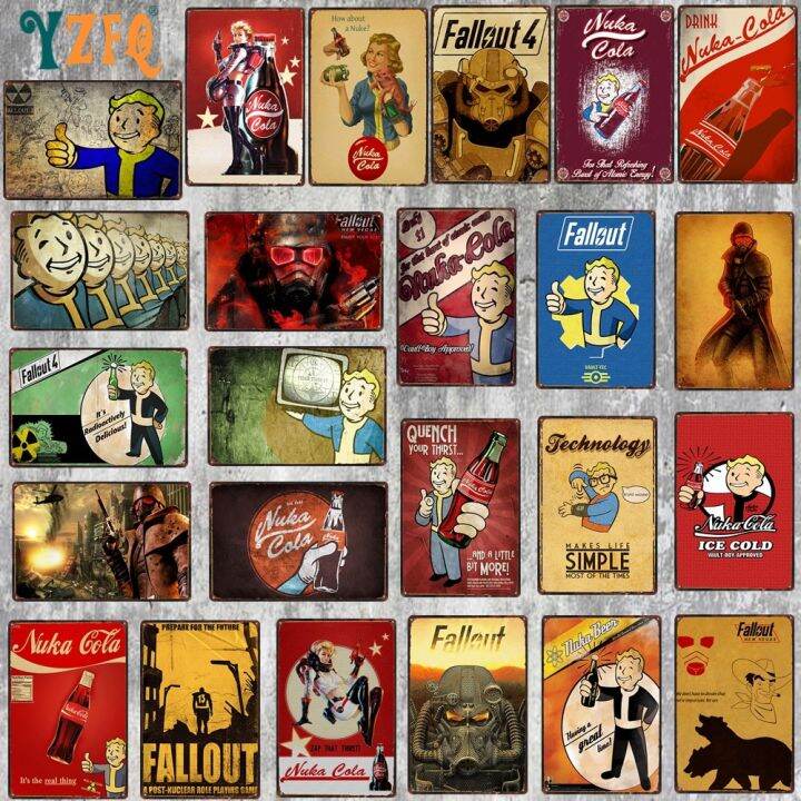 Fallout Games Signs Metal Tin Plate Horror Poster Wall Bar Home Art ...