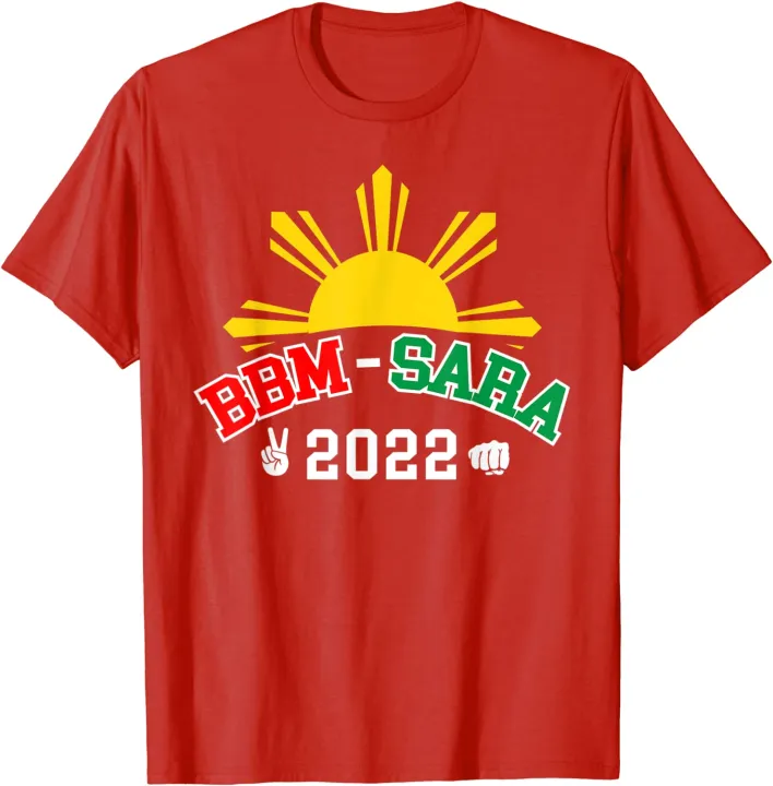 BBM Sara 2022 President Red BongBong Marcos Duterte Inday T-Shirt ...