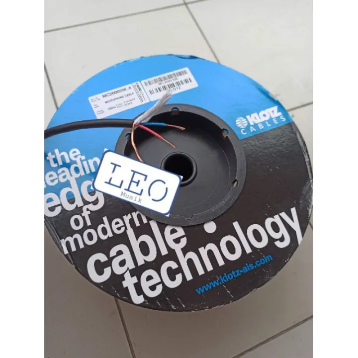 KABEL MICROPHONE ROLL KLOTZ MIC AUDIO MC 2000 MC2000 STEREO 100 METER ...