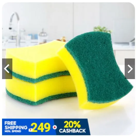 Sponge Scouring Pads Dish Washing Cleaning Scrubber dishwashing sponge ...
