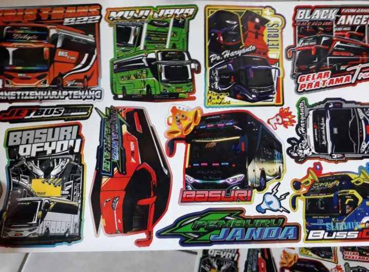 1 lembar stiker tempelan bus | Lazada Indonesia