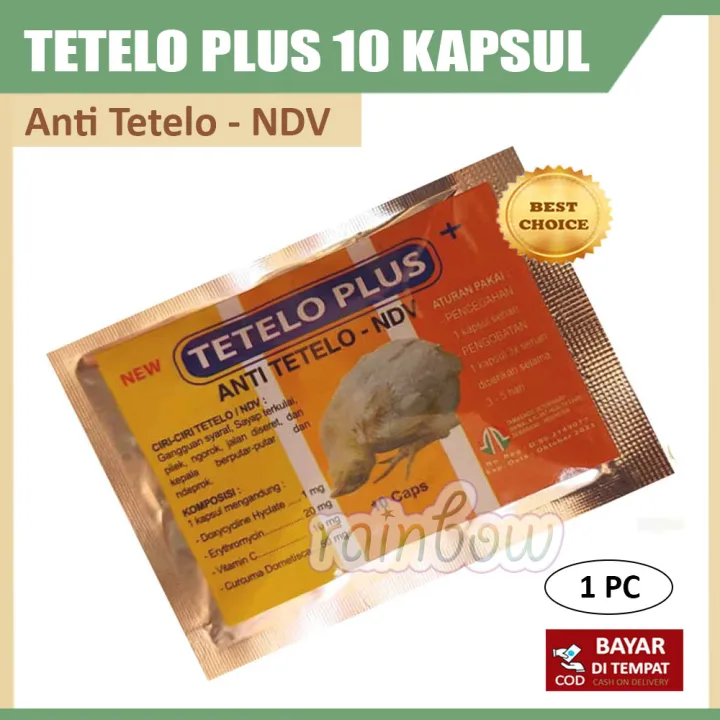 Tetelo Plus isi 10 Kapsul Obat Anti Tetelo Ndv Ayam Obat Ayam Tetelo | Lazada Indonesia