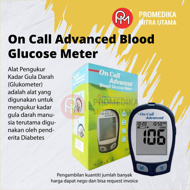 Alat Check Gula Darah On Call Advanced Blood Glucose Meter | Lazada ...