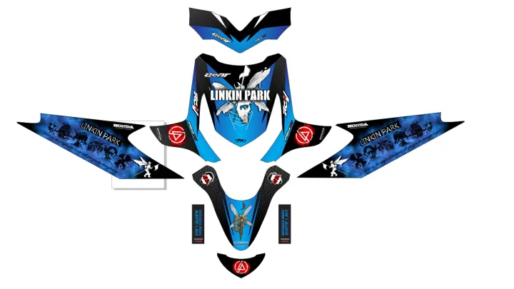 Decals, Stickers for Honda Beat 110, Carb Type ,036 mlinkin park ...