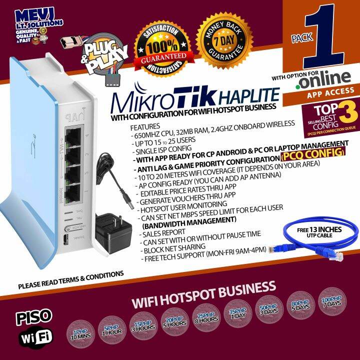 [Pack1] A Piso Wifi (voucher type) 10 to 15 meters wifi coverage with ...