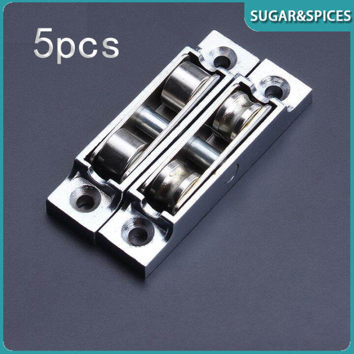 5pcs 15mm Sliding Door Window Pulley 88 Tyle Groove/Flat Double Wheel ...