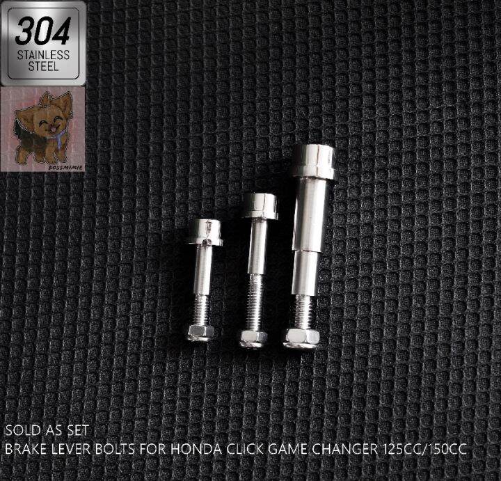 Special Stainless 304 Brake Lever Bolts for Honda Click Game Changer ...