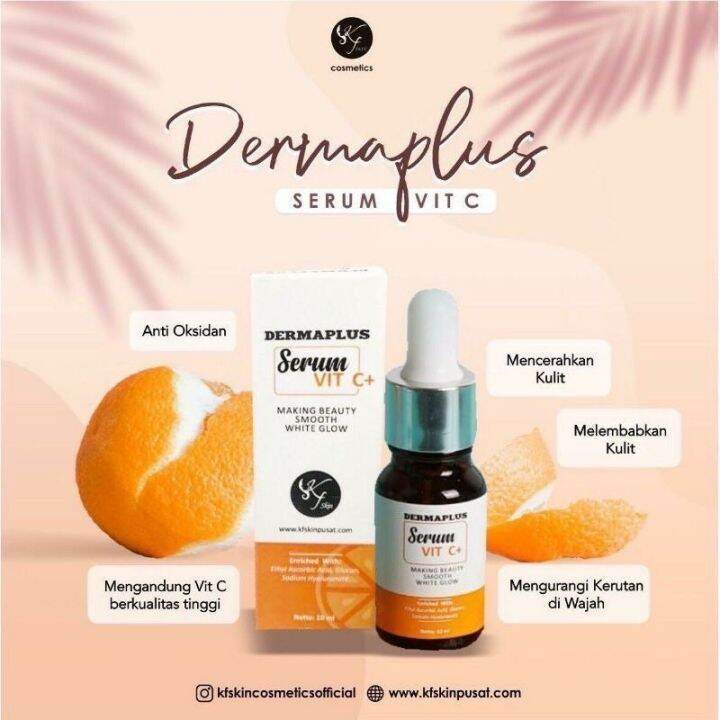 DermaPlus Serum Kf Skin / Mencerahkan Wajah / Mengandung Vitamin C Tinggi / Glowing / Memudarkan ...
