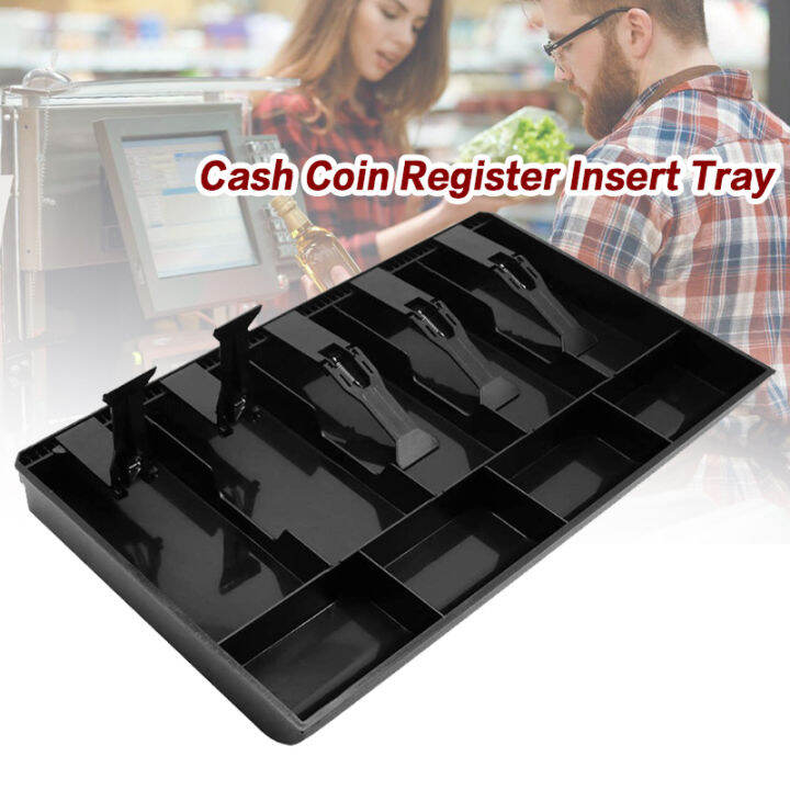 Cash Register Drawer 5 grid Cash Coin Register Insert Tray Replacement ...
