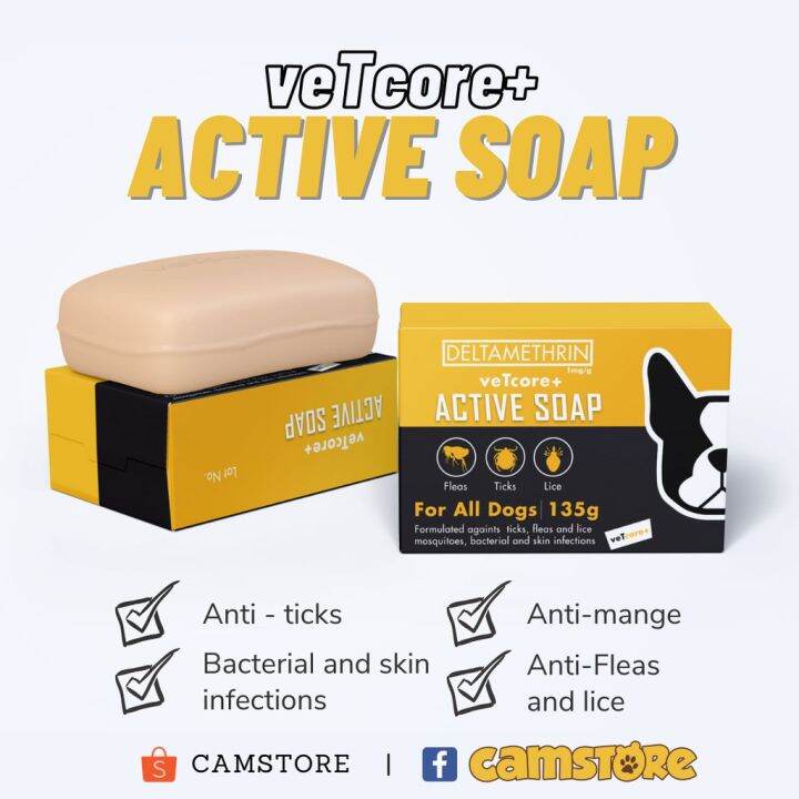 VetCore Active Dog Soap (Deltamethrin) 135g | Lazada PH