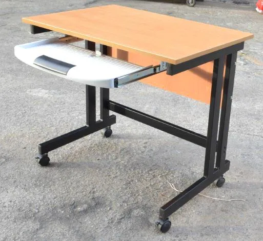 Computer table with keyboard drawer and castor size 84L x 56W x 75H cm ...