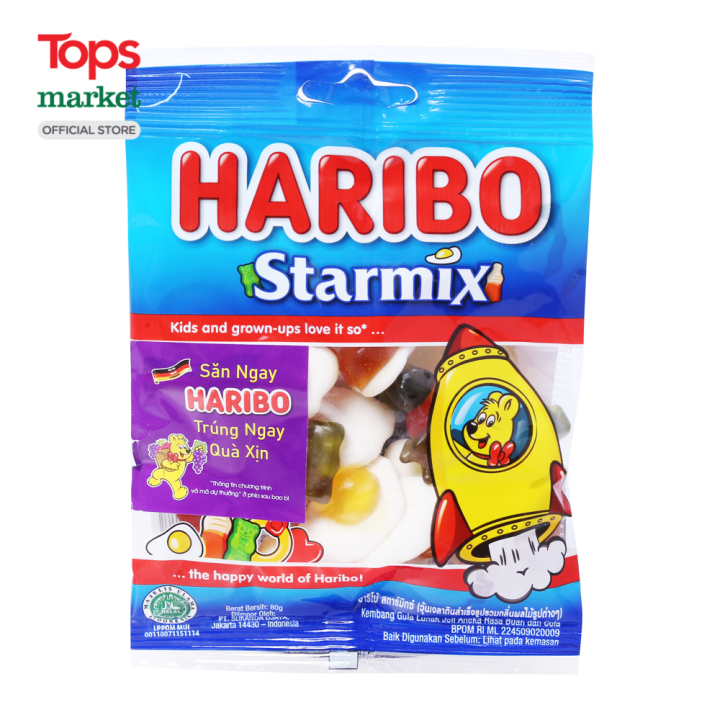 Kẹo Dẻo Haribo Star Mix 80G - Siêu Thị Tops Market | Lazada.vn