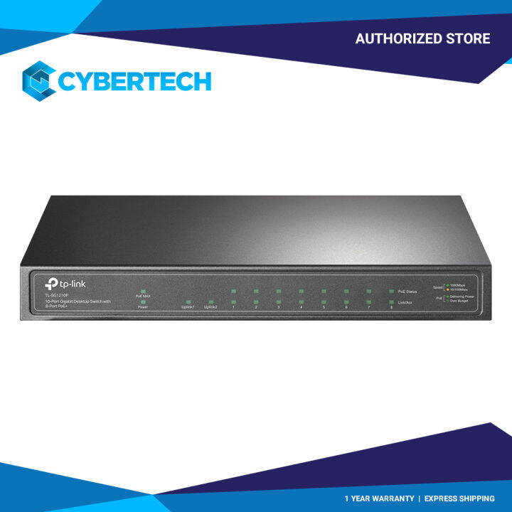 TP-Link TL-SG1210P 10-Port Gigabit Desktop Switch With 8-Port Poe+ ...