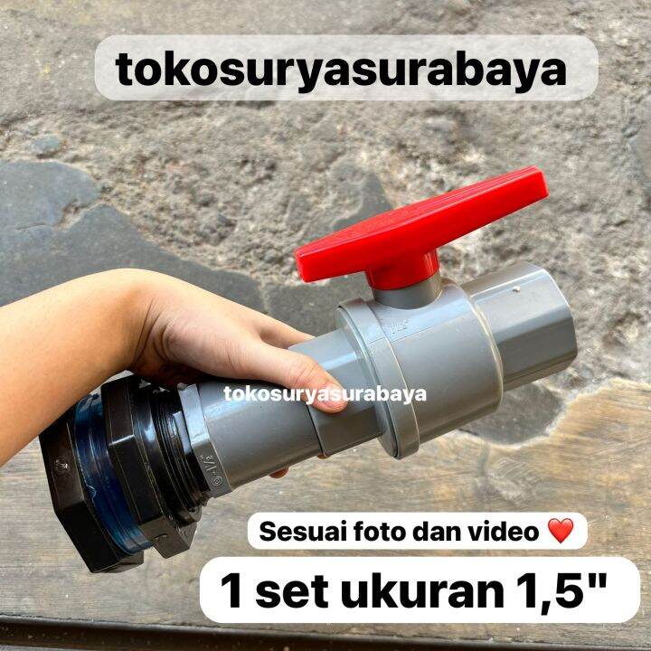 PENGUIN - Bulkhead 11/2" Inch Stop kran 11/2" Kopling tandon Air 11/2 ...