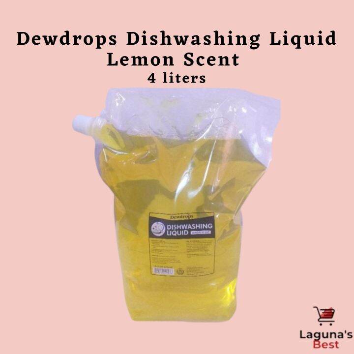 Dewdrops Dishwashing Liquid Lemon Scent 4 liters | Lazada PH