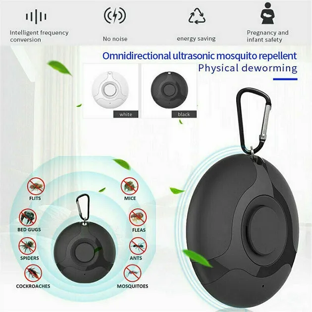 Mosquito Repellent USB Charging Ultrasonic Insect Repellent Portable ...