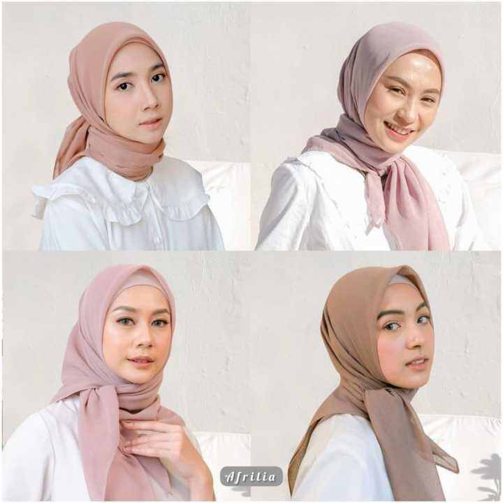 PARIS PREMIUM JILBAB SEGI EMPAT BASIC JAHIT TEPI / KERUDUNG ANAK ...
