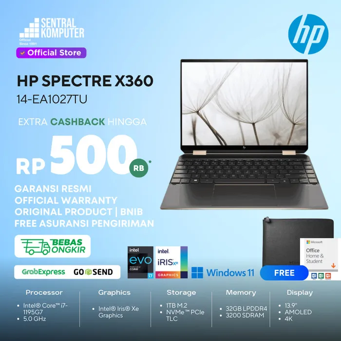 HP Spectre X360 14 ea1027TU EVO i7-1195G7-32GB-1TB SSD-Win 11 - OHS ...