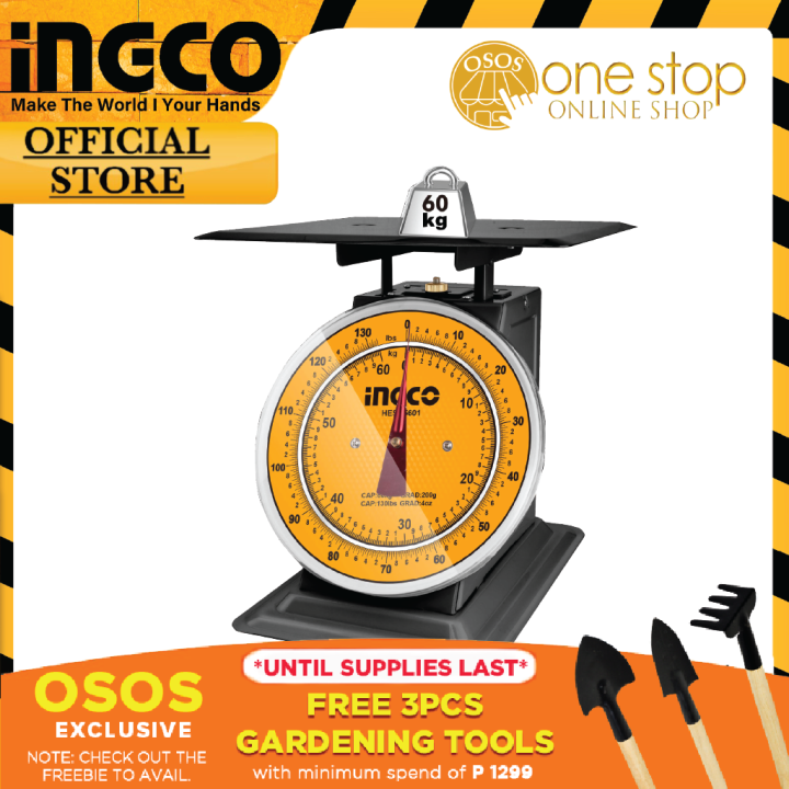 Original Brand Of Ingco Spring Table Weighing Scale 60kg HESA5601 •OSOS ...