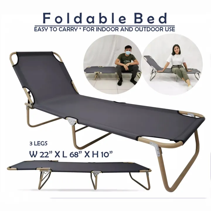 Foldable Bed 22*68" inches Gray Folding Bed Portable Bed Adjustable Bed Home & Living Furniture ...
