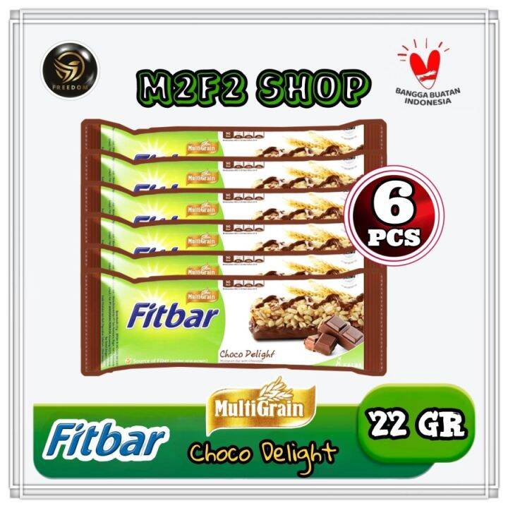 Fitbar Multigrain Bar With Chocolate | Choco Delight - 20 gr (Kemasan 6 ...