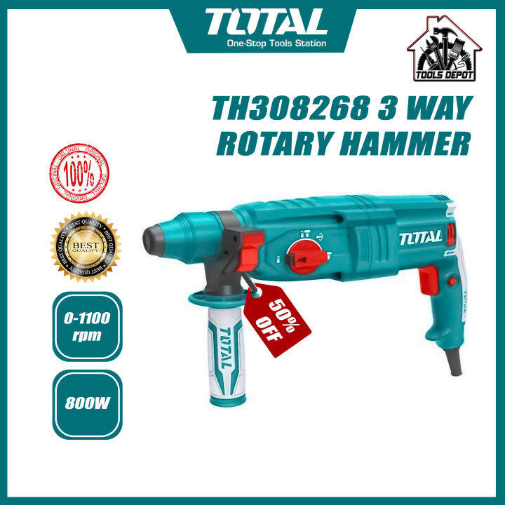 TOTAL ROTARY HAMMER 800W NEW (3 WAY) | Lazada PH