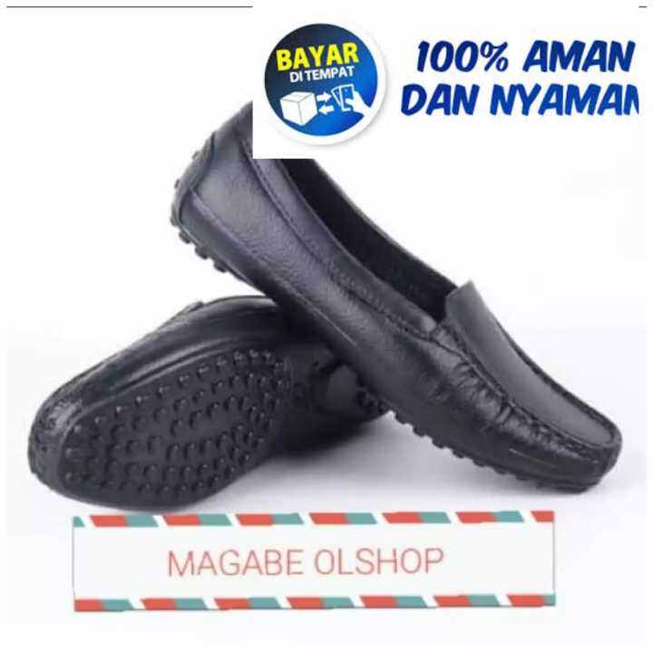 YUMEIDA SEPATU FORMAL WANITA KARET BLACK F085 | Lazada Indonesia