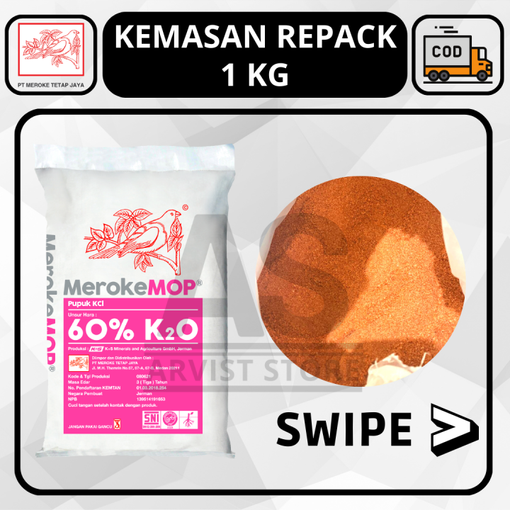 Pupuk MEROKE MOP KCL Kemasan Repack 1 KG Atau 500 Gram MerokeMOP ...