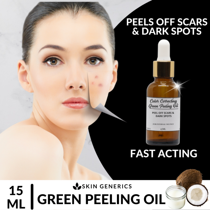 [ PEELS OFF SCARS & SPOTS ] SkinGenerics Green Peeling Oil for Even ...
