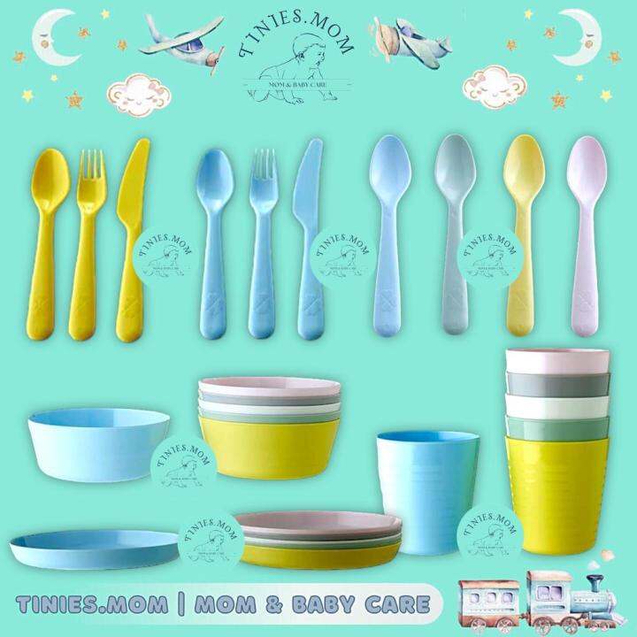 IKEA Kalas Pastel Bowl, Plate, Cup And Cutlery Set For Kids Boy And ...