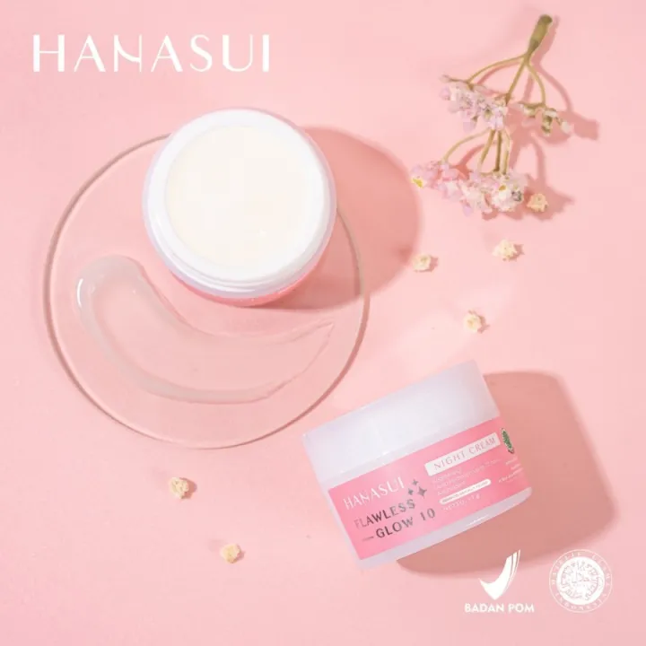 HANASUI Flawless Glow 10 Night Cream 15g | Lazada Indonesia