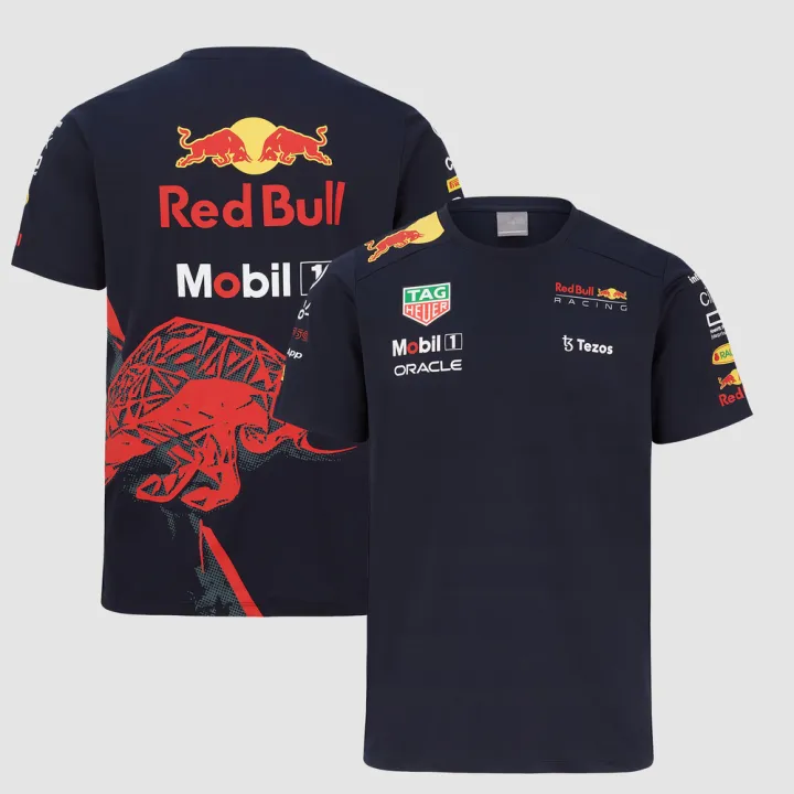 Fanmade 2022 Red Bull Racing F1 Team Mobil 1 Black Unisex 3D Printed T ...