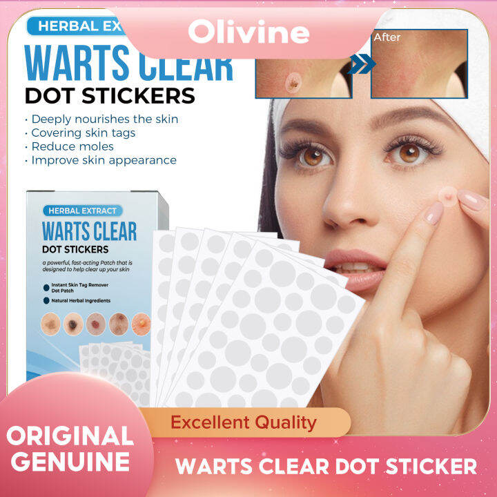 EELHOE Warts Clear Dot Stickers Skin Face Warts Removal Repair ...