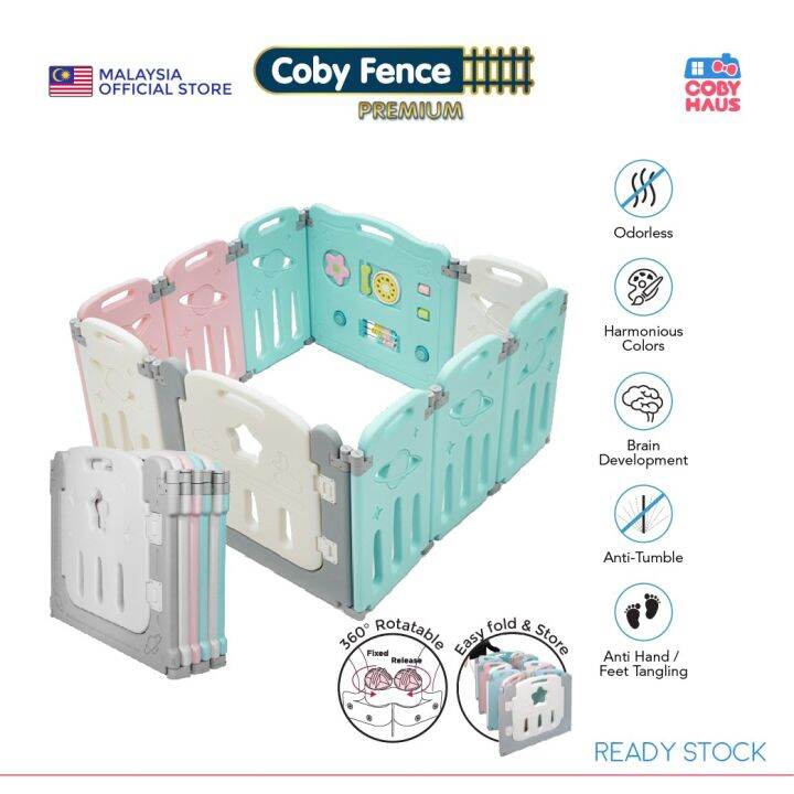 Coby Haus - Space Saving Easy to Carry - Premium Foldable Fence (12+2 ...