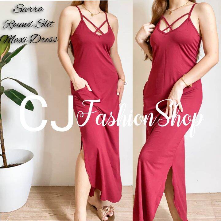 SIERRA ROUND SLIT MAXI DRESS FIT SMALL TO XL | Lazada PH