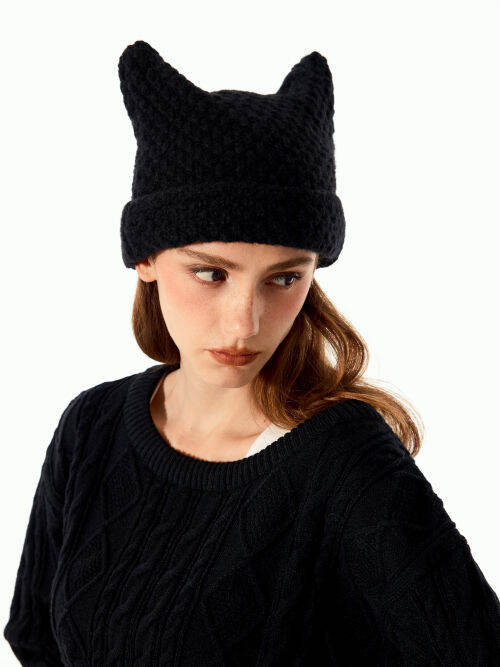 Cider Solid Cat Ear Decor Beanie Hat | Lazada PH