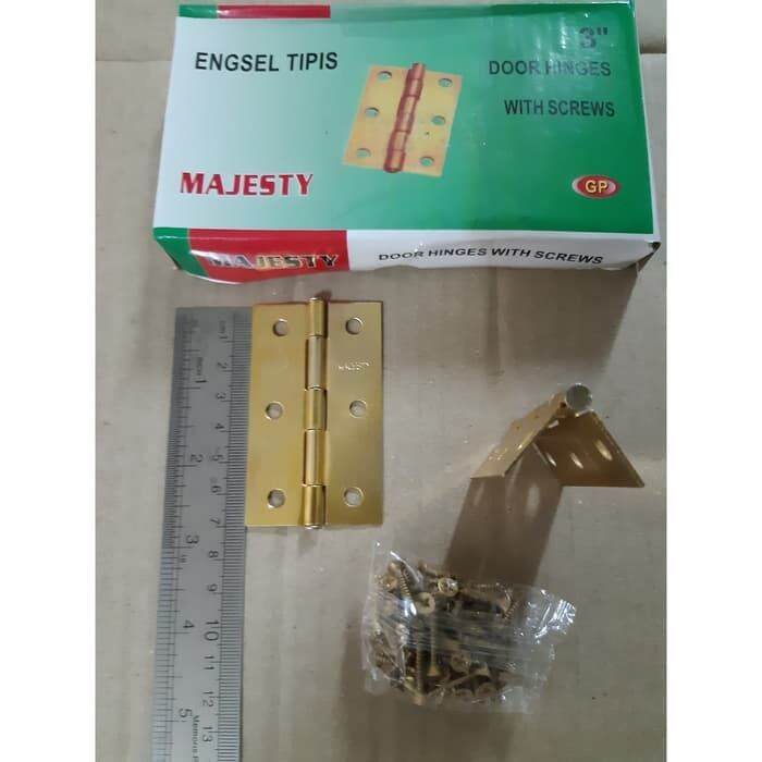 -Engsel Kupu Mini Kecil 3" kuningan Pintu Lemari Kayu Kotak Box Peti MT ...