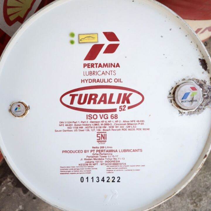 OLI TURALIK 52 DRUM REPACK 1L PERTAMINA OLI HYDRAULIC ISO VG 68 | Lazada Indonesia