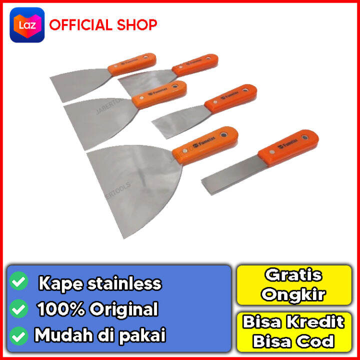 Kape Stainless Gagang Fiber Scraper 1 - 6 Inch Fumetax | Lazada Indonesia