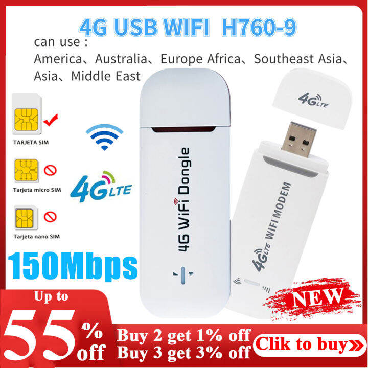 NEW 4G LTE USB Wifi Dongle WiFi Router Network Card Ethernet Modem ...