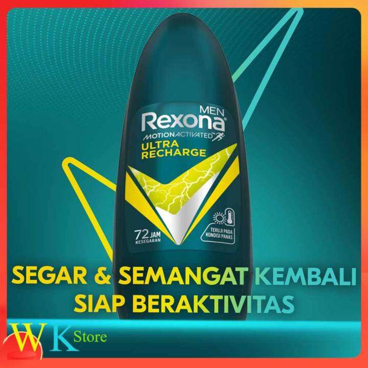 Rexona Men Deodorant Anti-Perspirant Ultra Recharge Roll On 45Ml | Lazada Indonesia