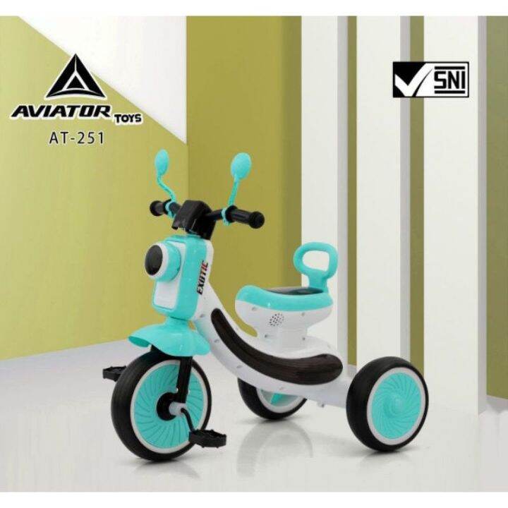 Sepeda Roda Tiga Aviator AT-251 Tricycle anak ada music | Lazada Indonesia