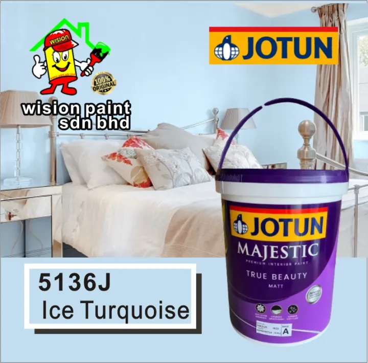 5136J ICE TURQUOISE 1L / 5L / JOTUN MAJESTIC TRUE BEAUTY ( MATT ...