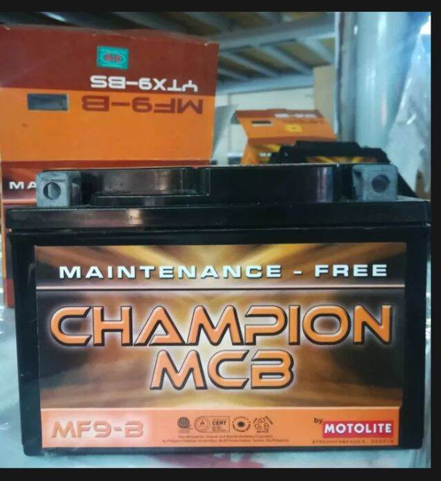 MF9-B CHAMPION MOTORCYCLE Battery (VRLA Maintenance Free) | Lazada PH