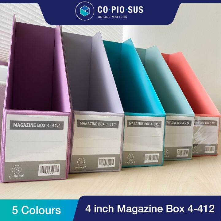 COPIOSUS [Limited] 4&5 inches PVC Magazine Box File 412 Vertical ...