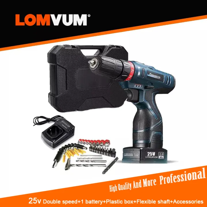 Leeki Lomvum Cordless Drill Driver 12v 25v Double Speed With