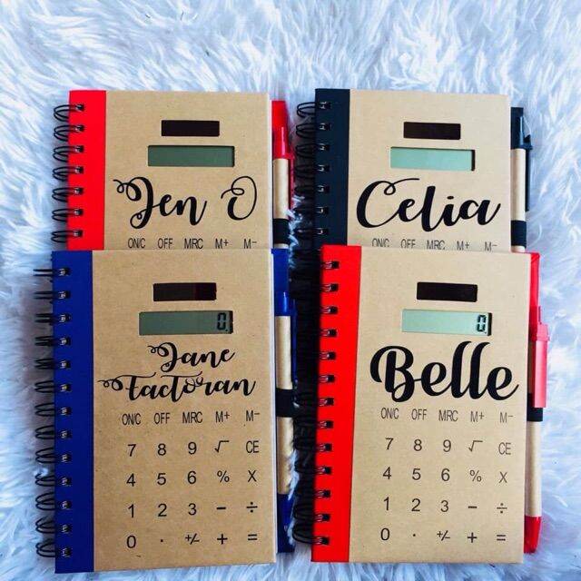 Personalized Calculator Notebook with Sticky Notes | Lazada PH