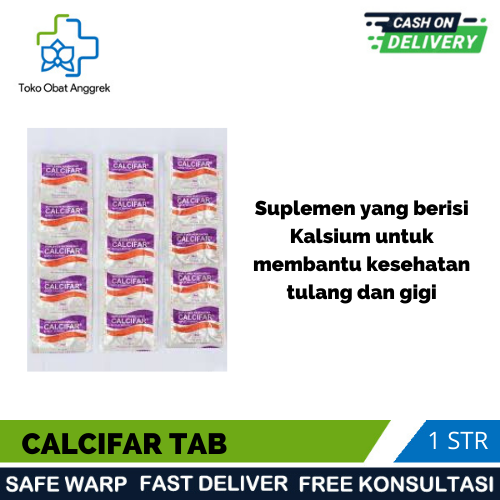 CALCIFAR STRIP ISI 10 TAB / SUPLEMEN TULANG DAN GIGI / MEMELIHARA ...