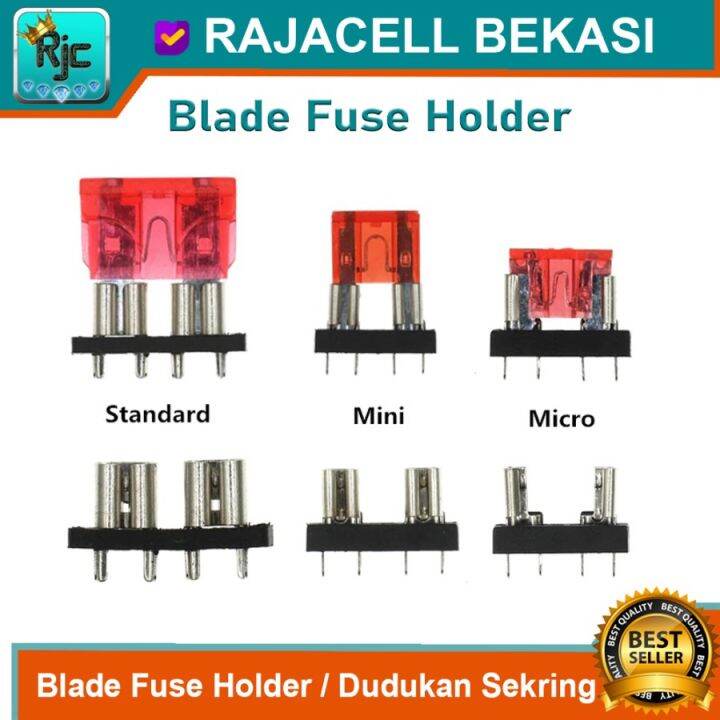 Dudukan Sekring Clip Insert Blade Fuse Holder PCB Mount Sekering Otomo ...