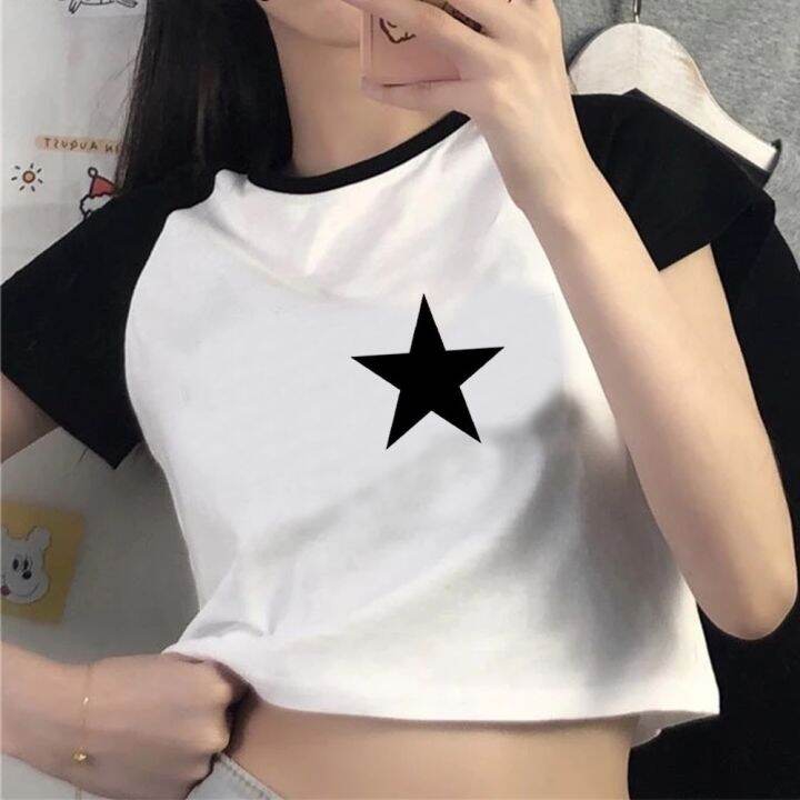 Spencer Piers Y2K Clothes Star Tops Women Tshirt Harajuku Retro Fashion ...